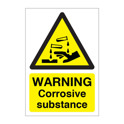 Warning Corrosive Substance Sticker | Graphics UK