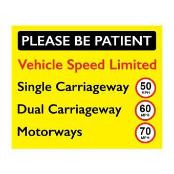 Vehicle Speed Limited Sticker 50 / 60 / 70 MPH Van / Lorry / Trucks ...
