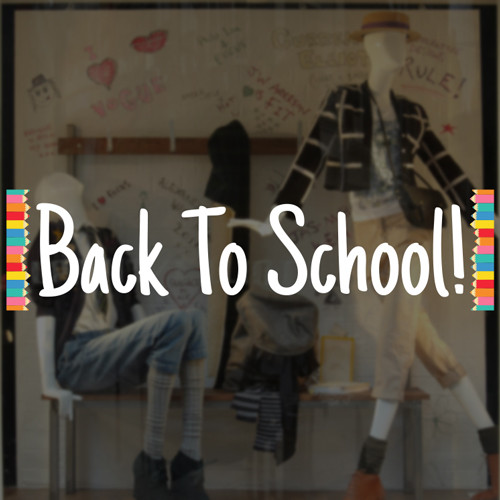 Back to School Coloured Pencils Window Sticker | Graphics UK
