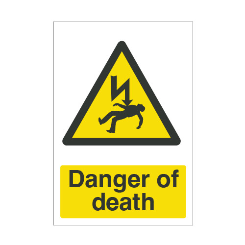 Danger Of Death Sticker Sign | Graphics UK