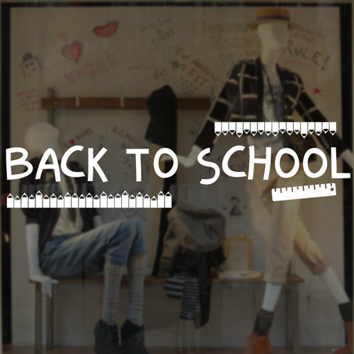 Back to School Pencils and Ruler Window Sticker | Graphics UK
