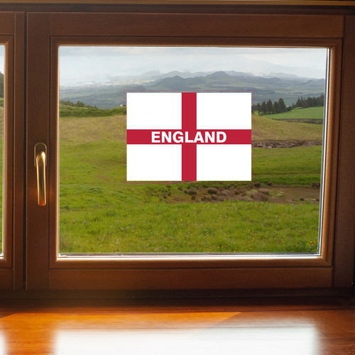 England Font A4 Flag Window Vinyl / Sticker | Graphics UK