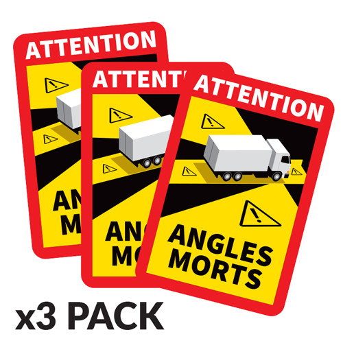 Blind Spot French Attention Angles Morts Lorry Stickers | Graphics UK