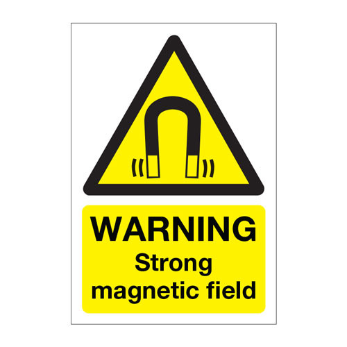 Warning Strong Magnetic Field Sticker Sign | Graphics UK
