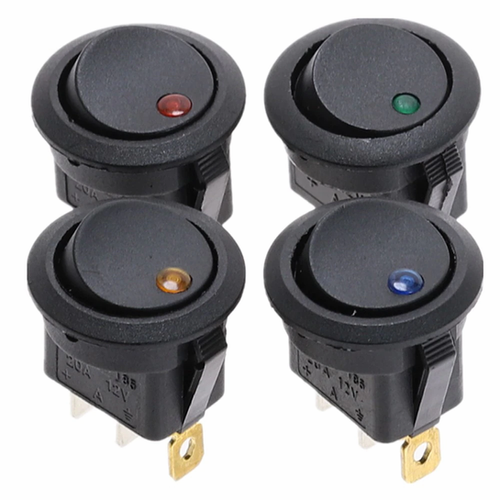 4pc 12V Low Profile Toggle Switch|Unleaded Designs