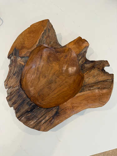 Handcrafted Teak Timber Bowl | AVALEA