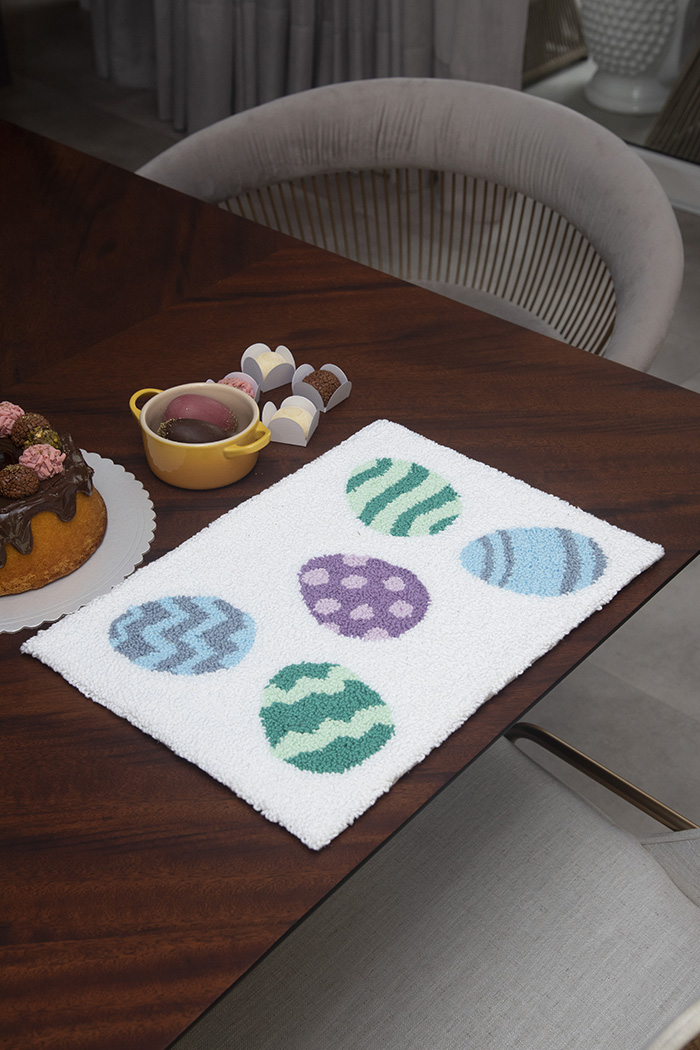 Punch Needle Easter Eggs Placemats