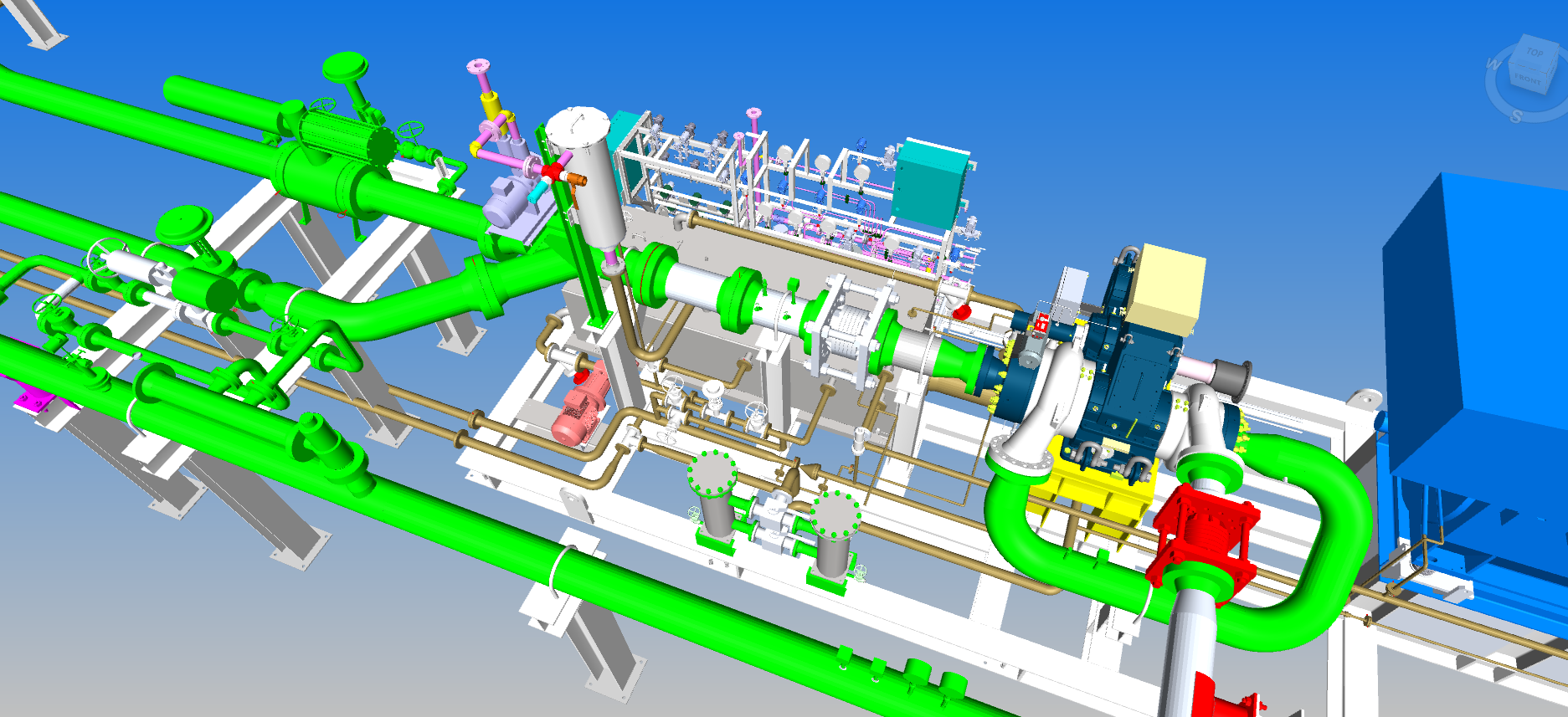 Centrifugal compressor skid