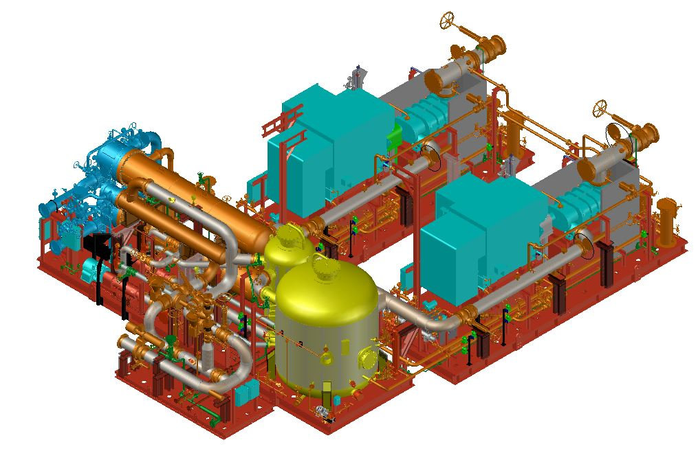 Gas compression skid