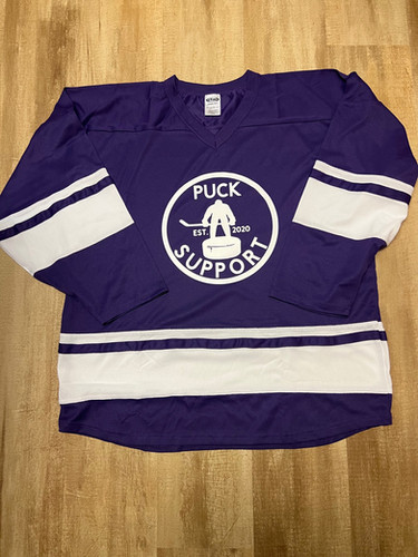 Youth Purple Puck Support Jersey | Puck Support