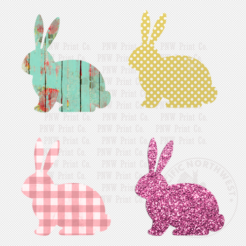 Bunny Grid-DTF Transfer | PNW Print Company