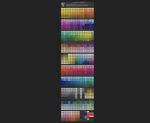 Oversized PNW DTF Color Chart -*FULL* Pantone + matching HEX/HTML, RGB ...