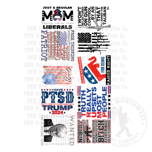 Pre Made Gang Sheet Political Mom Bundle Pnw Print Company