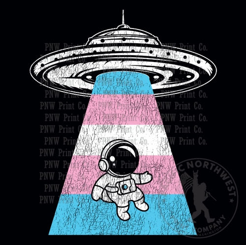 Alien Abduction Distressed - DTF Transfer | PNW Print Company