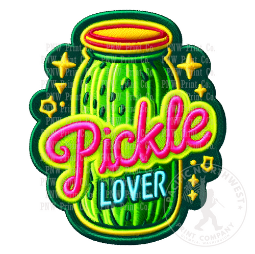 Pickle Lover Faux Embroidery-DTF Transfer | PNW Print Company