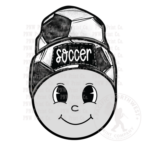 Soccer Smiley Face-DTF Transfer | PNW Print Company