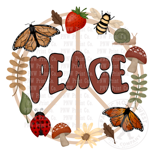 Peace Sign-DTF Transfer | PNW Print Company