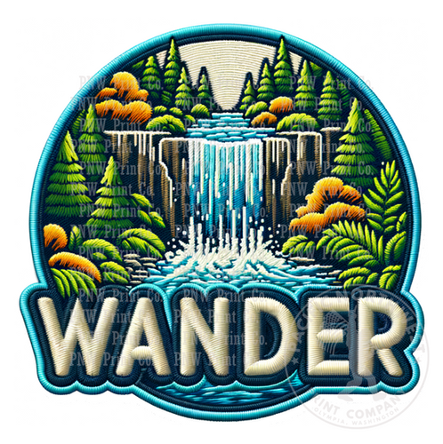 Wander Waterfall-DTF Transfer | PNW Print Company