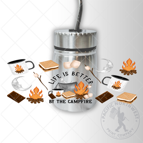UV DTF Mini Mason Jar Wrap - By The Campfire | PNW Print Company