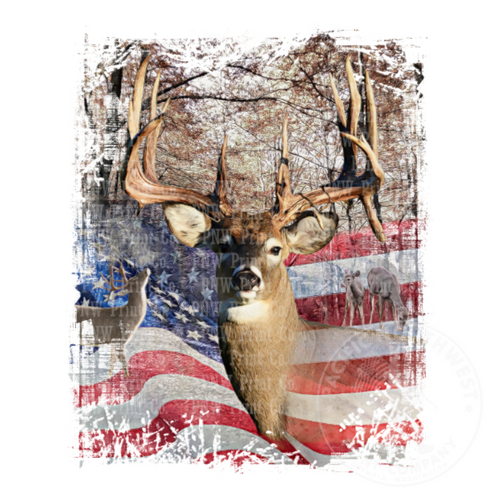 SS Americana Deer - DTF Transfer | PNW Print Company
