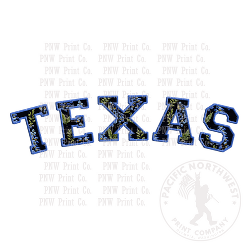 UV DTF Decal Transfer - Floral Embroidery Texas | PNW Print Company