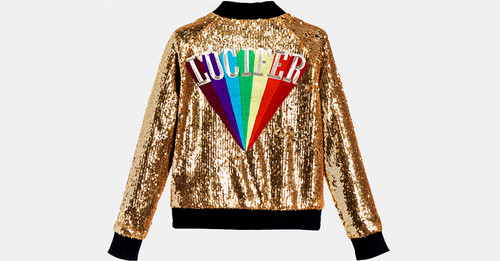 Lucifer Rising™ Gold Sequin Bomber Jacket – Official Edition | Kenneth ...