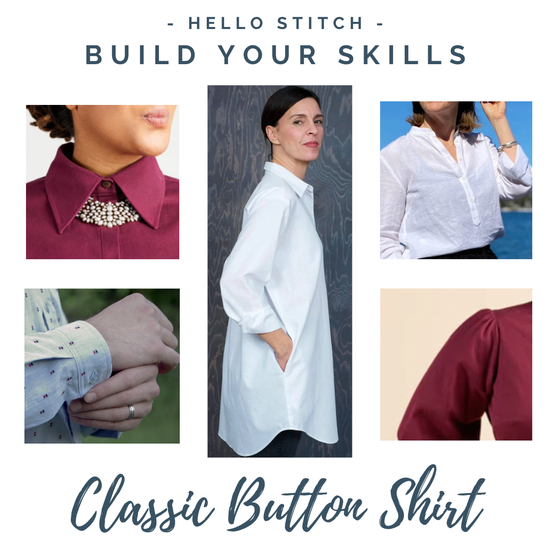 IN PERSON: Classic Shirt Construction with the Beth Galvin | hello-stitch