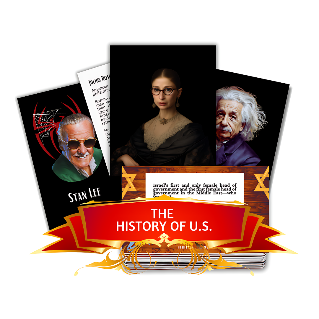 Jewish Heritage Educational Bundle | Trivia Flashcards & Posters
