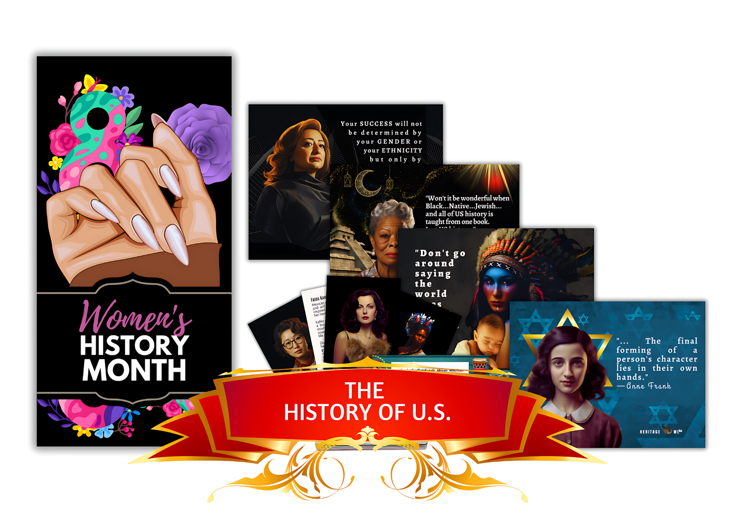 65-PCS Women History Educational Bundle for Inspiring Education'