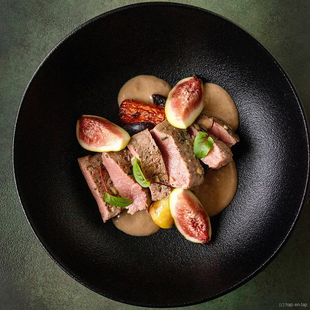 Lamsfilet met vijgen-gorgonzola saus (sous vide)