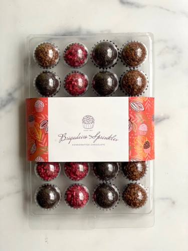 Brigadeiro Clear Party Tray - 24 Brigadeiros - Pick your own flavors ...