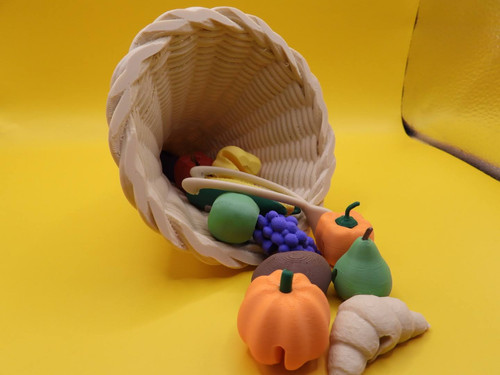 Cornucopia of Fruits and Vegetables Drink Markers | 3D Hero