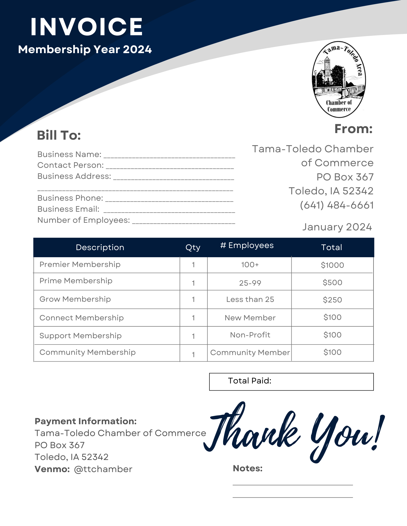 Become a Member | Tama Toledo Chamber