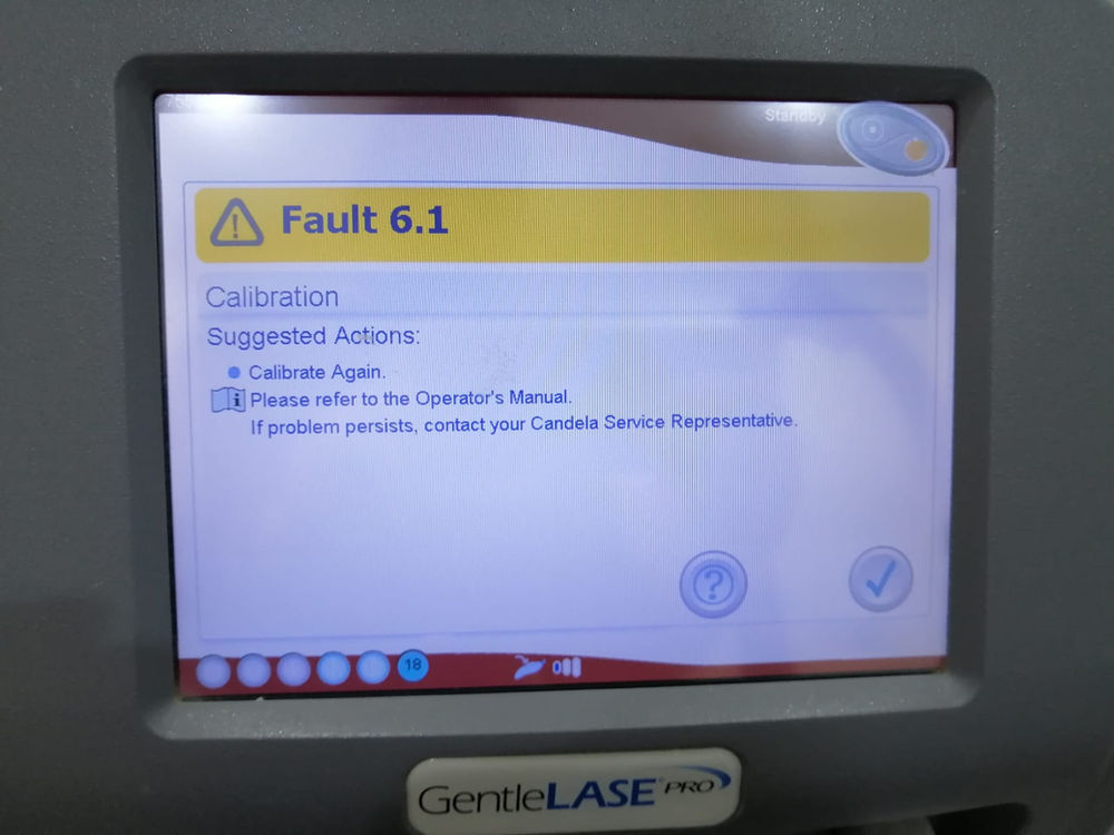 Candela GMAX / Lase PRO Fault 6.1 | Thephotonx