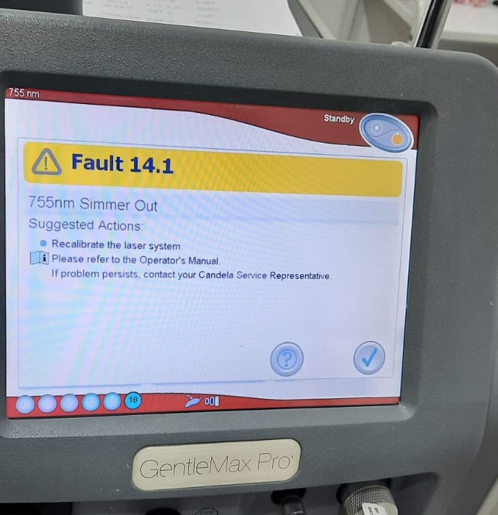 Candela GMAX / Lase PRO Fault 14.1 | Thephotonx