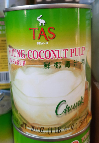 TAS Young Coconut Pulp in syrub (20 oz.) | Thaimarket