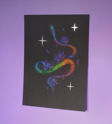 A4 Foiled Print of "Lambda Serpentis" | CosmosKitty