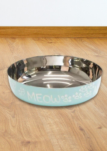 Meow Stainless Steel Cat Bowl | Cat Store