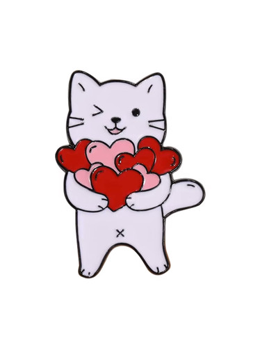 Smitten Kitten Enamel Pin | Cat Store