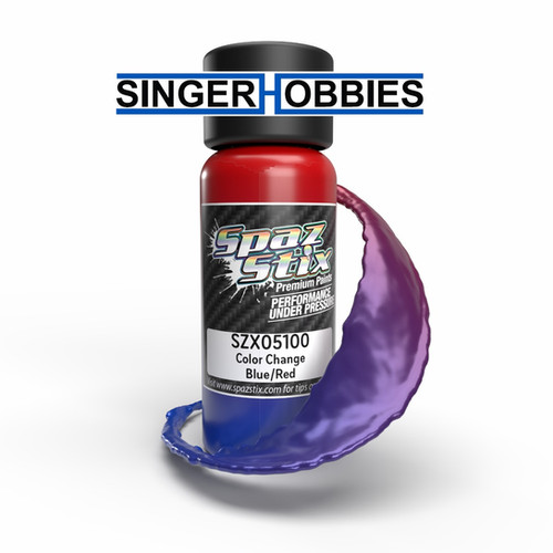 SPAZ STIX SZX05100 Color Change Airbrush Paint, Red/Blue, 2oz Bottle ...