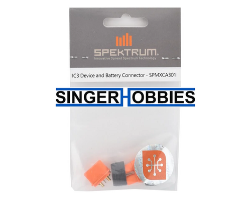 Spektrum SPMXCA301 Connector: IC3 Device & IC3 Battery Set | Singerhobbies