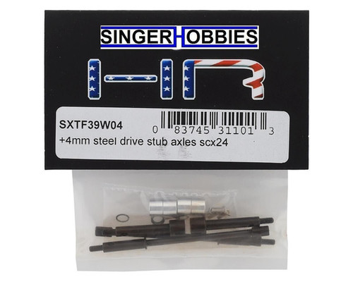 HOT RACING HRASXTF39W04 Axial SCX24 +4mm Wide Track Steel Drive Stub ...