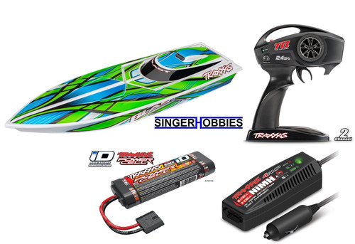 Traxxas 38104-8 Blast Radio Control Race Boat RTR TQ 2.4GHz w Batt ...