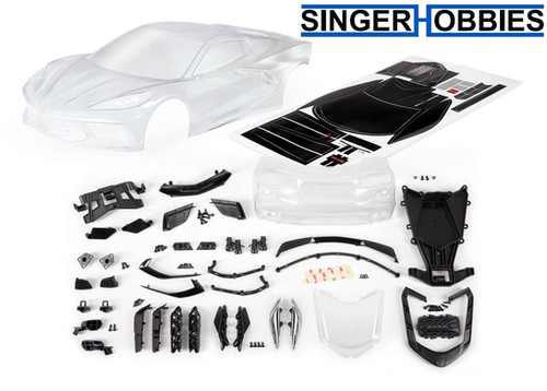 Traxxas 9311 Body Chevrolet Corvette Stingray Complete (CLEAR) 4-Tec 3. ...