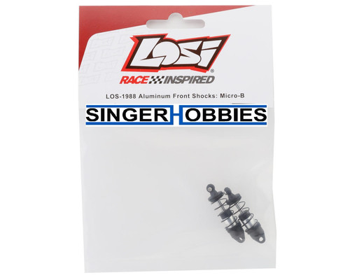 LOSI LOS-1988 Aluminum Front Shocks: Micro-B | Singerhobbies