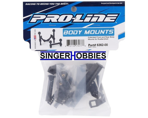 Pro Line 6362-00 Extended Front & Rear Body Mount Kit (Traxxas Rustler ...