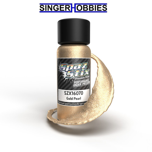 SPAZ STIX SZX16070 Gold Pearl Airbrush Ready Paint, 2oz Bottle ...
