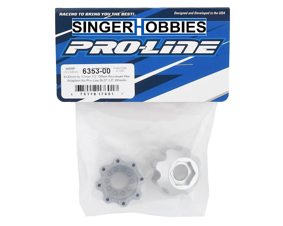 Pro Line 6353-00 8x32 to 17mm 1/2" Offset Aluminum Hex Adapters ...