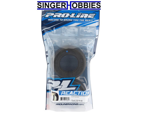 Pro Line 10170-03 Reaction HP Belted Drag Slick 2.2/3.0 SCT Rear Tires ...