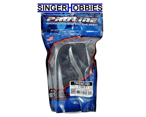 Pro Line 1194-11 Pre-Mounted Trencher Desperado Wheels (2) 1/16 E-Revo ...